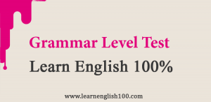 Grammar Level Test | Online English courses - English 100
