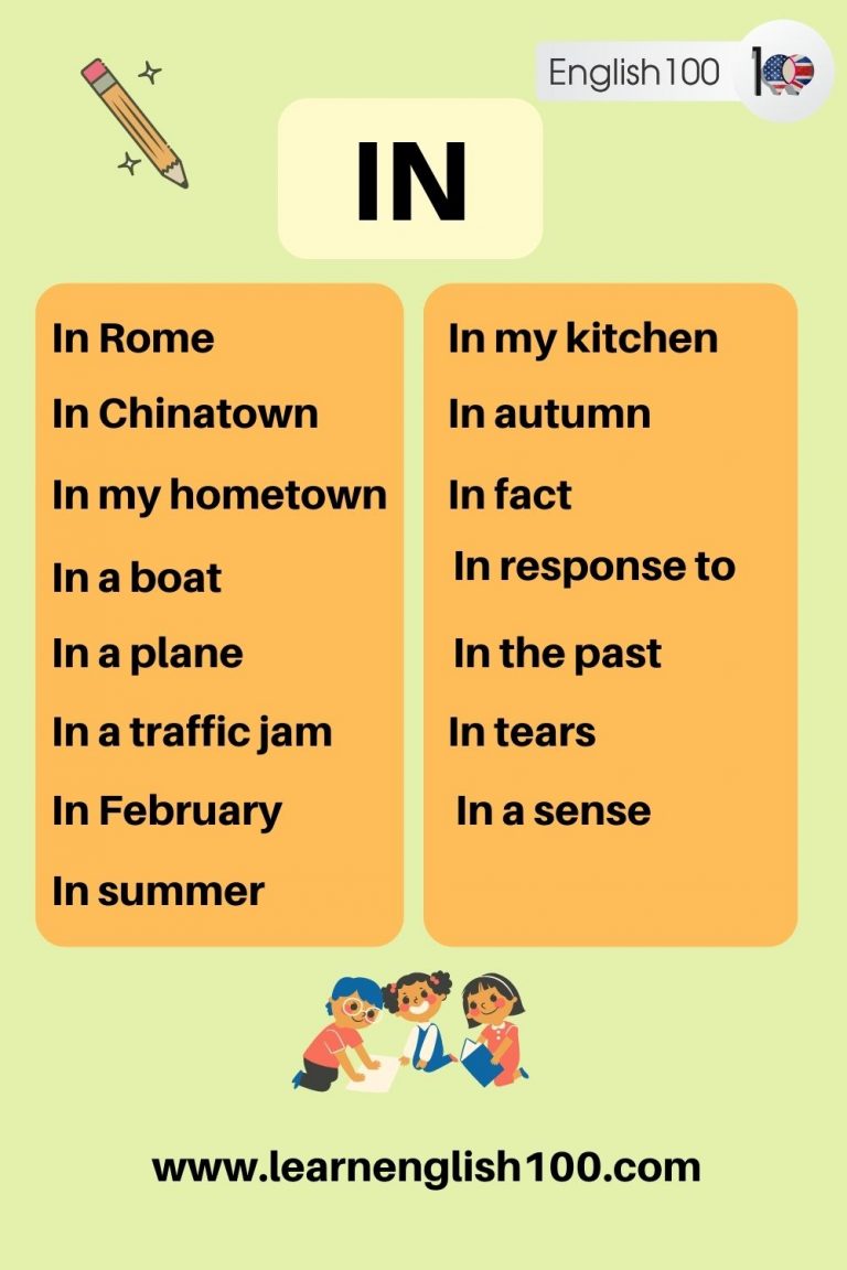 Simple Methods to Use the Prepositions IN, ON, At - English 100