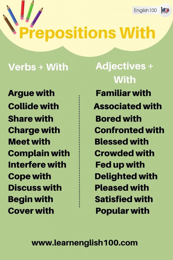 The Preposition With - English 100
