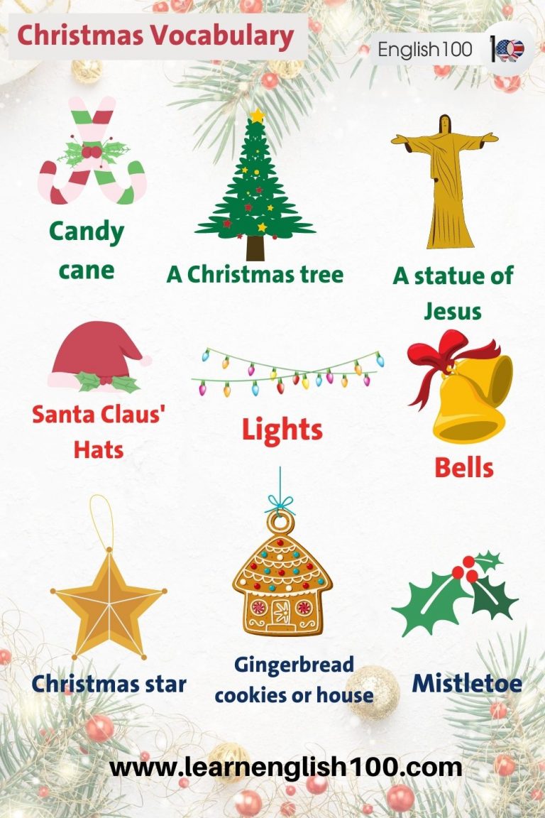Christmas Vocabulary: Useful Christmas Words List - English 100