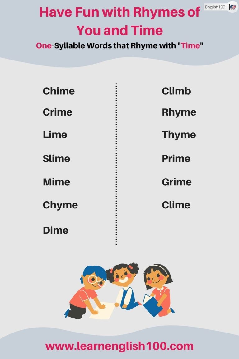 Have Fun with Rhymes of You and Time - English 100