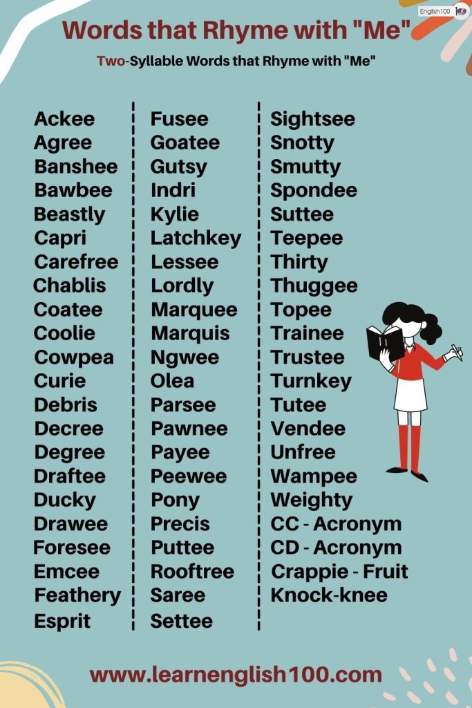 Me Rhymes The Vast World of Rhyme - English 100