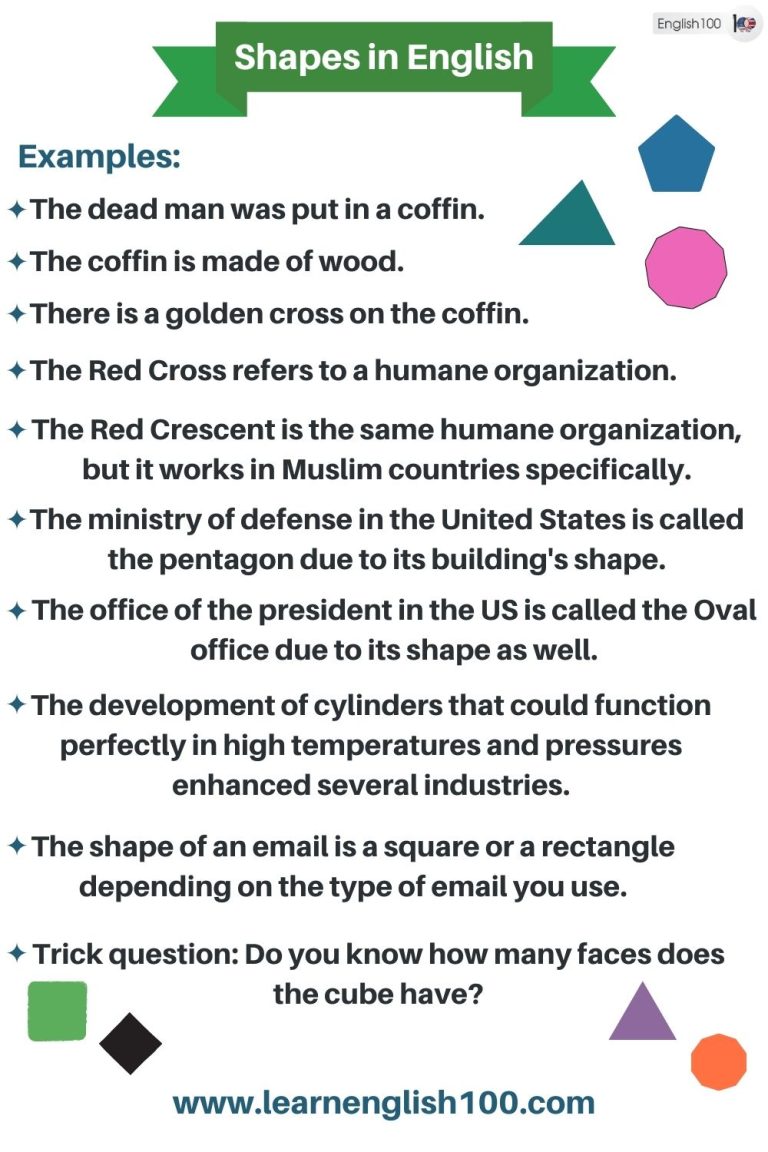 Shapes and its Names in English! - English 100